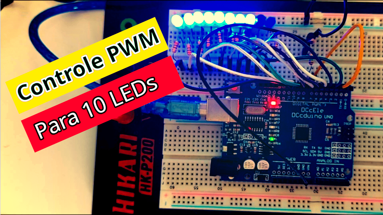 Controle Pwm De 10 Leds Com Python E Arduino Wantronics 9999